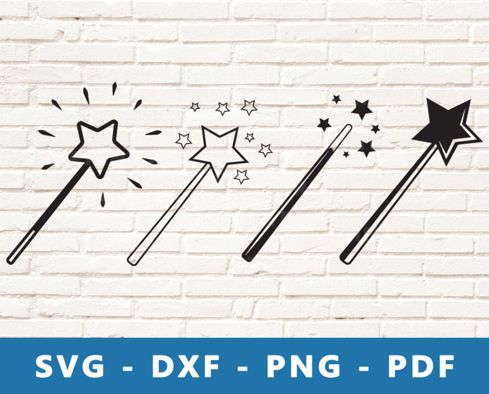 Magic Wand SVG Wand PNG Wizards Wand Clipart Wand Vector | Etsy