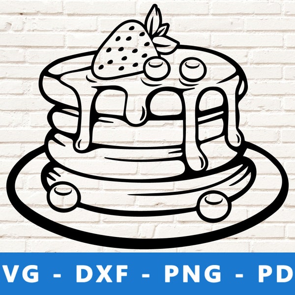 Pancakes Svg - Etsy
