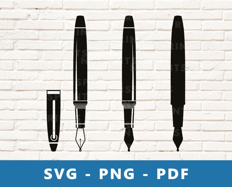 Fountain Pen SVG, Ink Pen PNG, Pen Clipart, Pen Vector, Pen Stencil ...