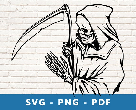 Death SVG Grim Reaper SVG Death PNG Skull With Sickle - Etsy