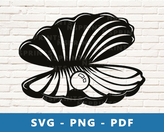 Oyster SVG Oyster PNG Pearl Svg Pearl Png Oyster Pearl | Etsy
