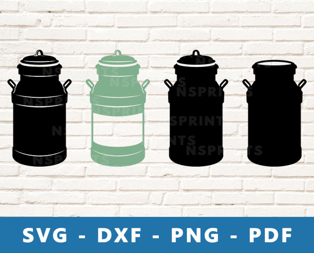 Milk Can SVG, Milk Container PNG, Farm Milk Can Clipart, Dairy Milk Can ...