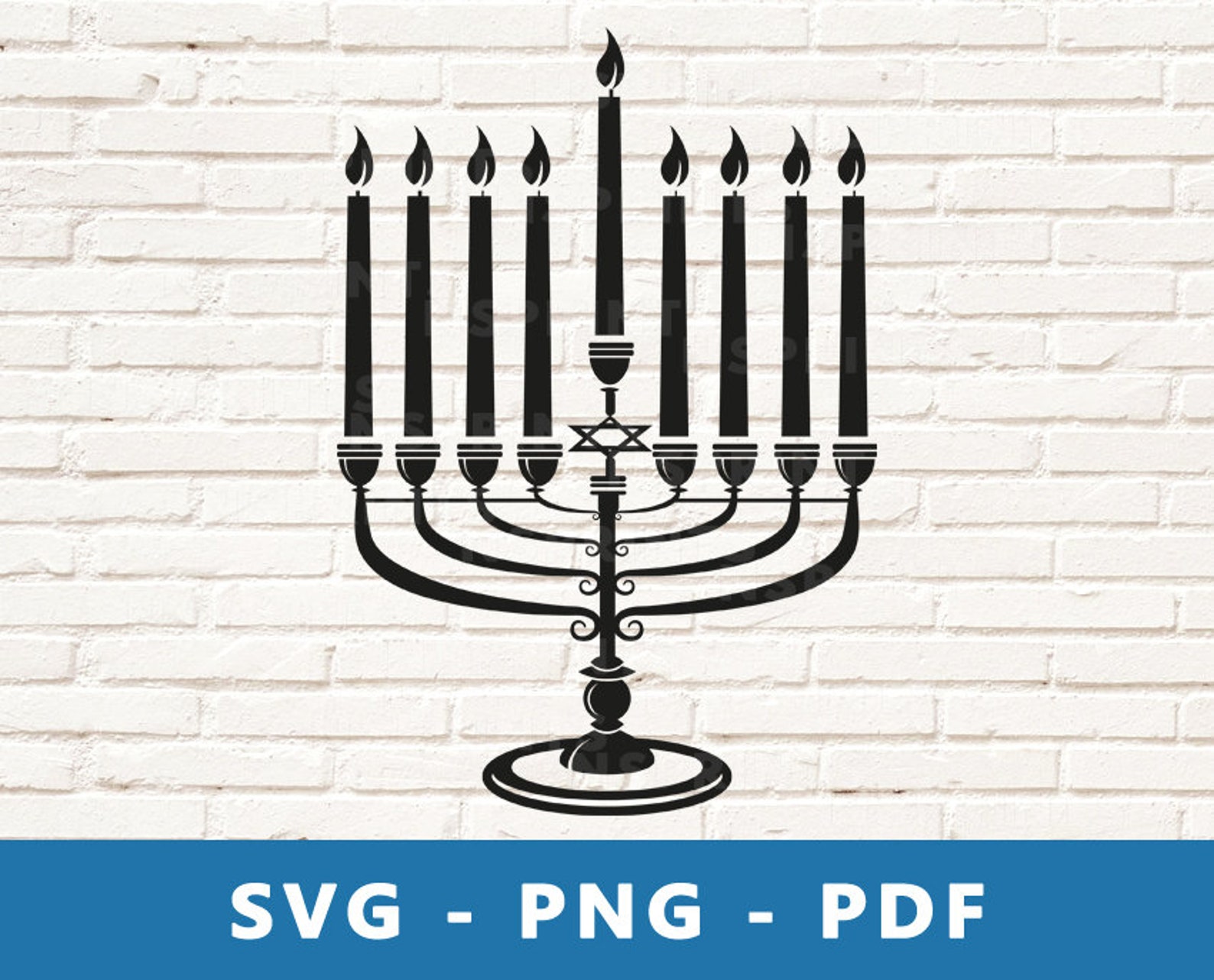 Menorah SVG Menorah PNG Hanukkah Clipart Jewish Symbol Cut - Etsy