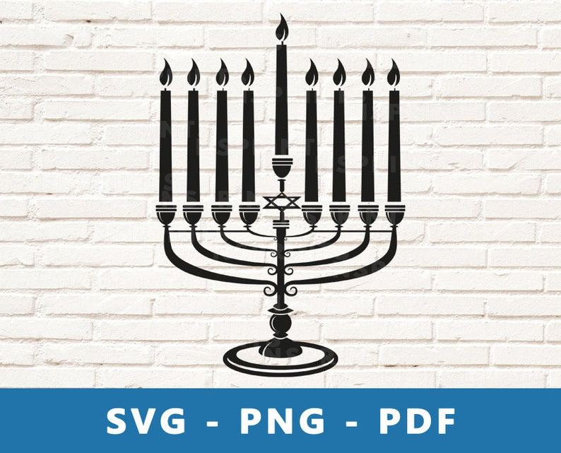 Menorah SVG, Menorah PNG, Hanukkah Clipart, Jewish Symbol Cut File ...