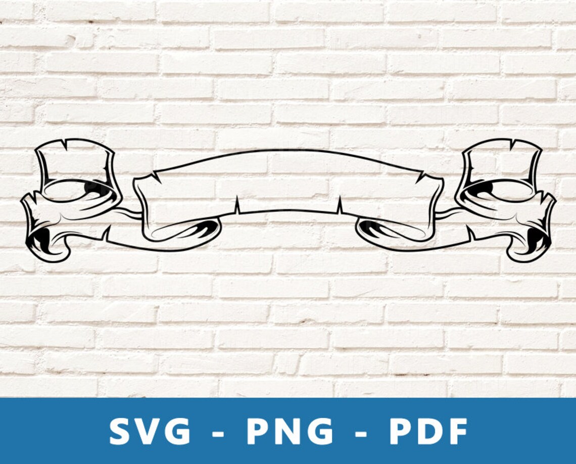 Vintage Banner Ribbon SVG Banner Ribbon Vector Ribbon Cut - Etsy