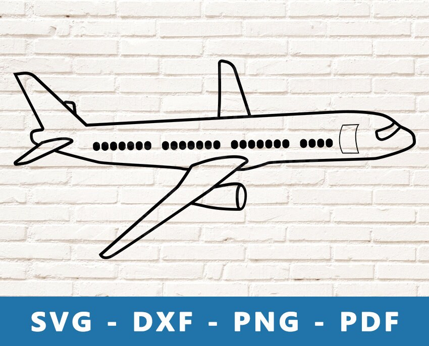 Airplane SVG, Plane PNG, Plane SVG, Plane Dxf, Plane Clipart, Airplane ...