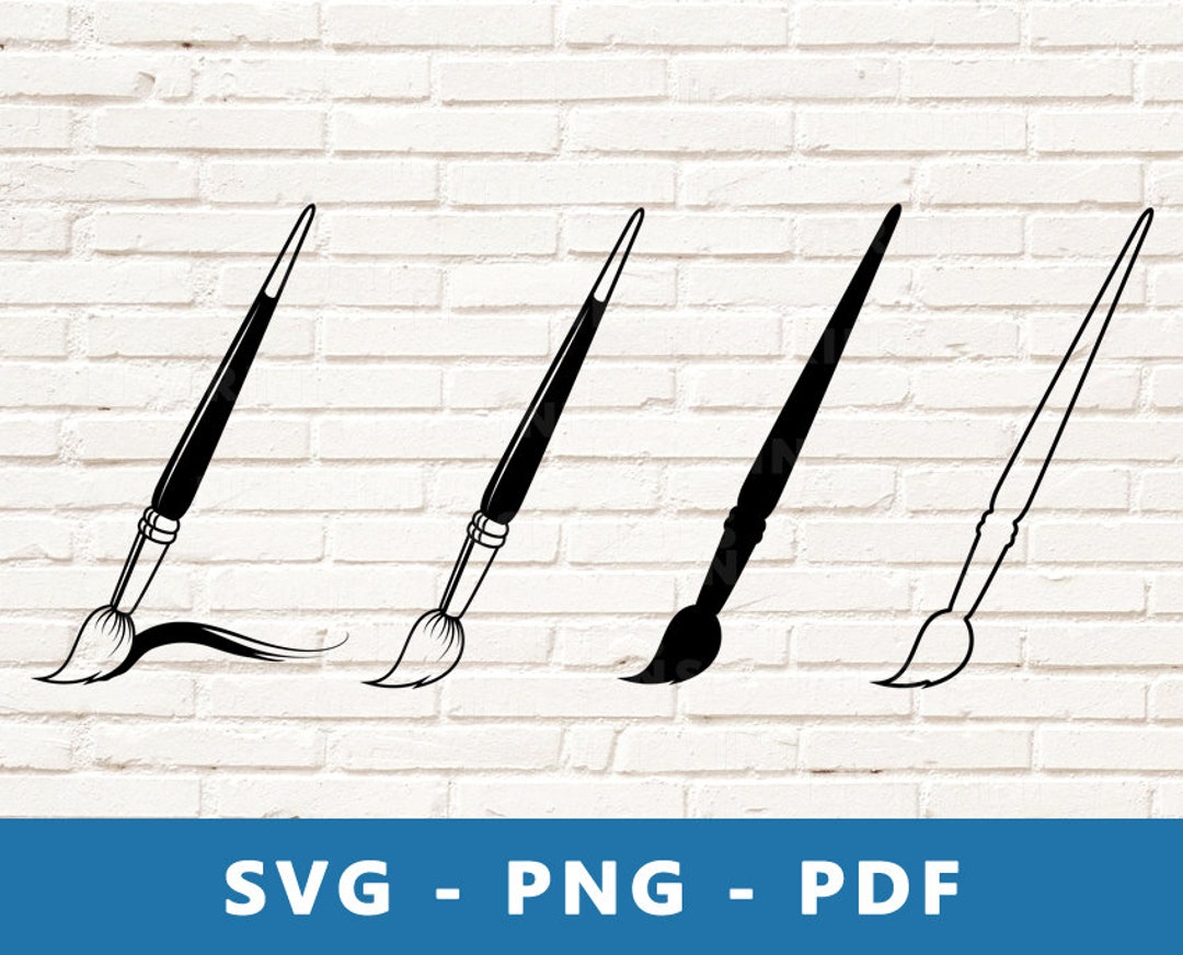 Paintbrush SVG, Paintbrush PNG, Paintbrush Clipart, Paintbrush Stencil ...