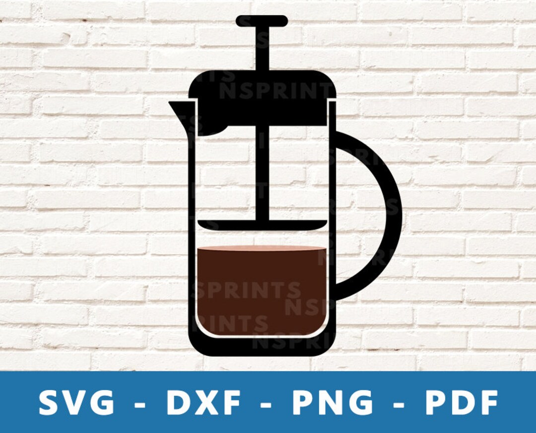 French Press Svg, French Press Png, Coffee Svg, French Press Clipart ...