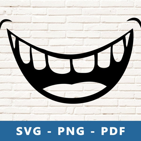 Smiley Face With Teeth Svg - Etsy