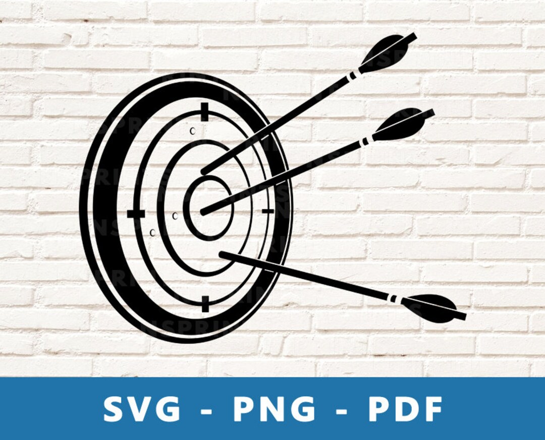 Target and Arrow SVG, Target and Arrow PNG, Target Clipart, Cut File ...