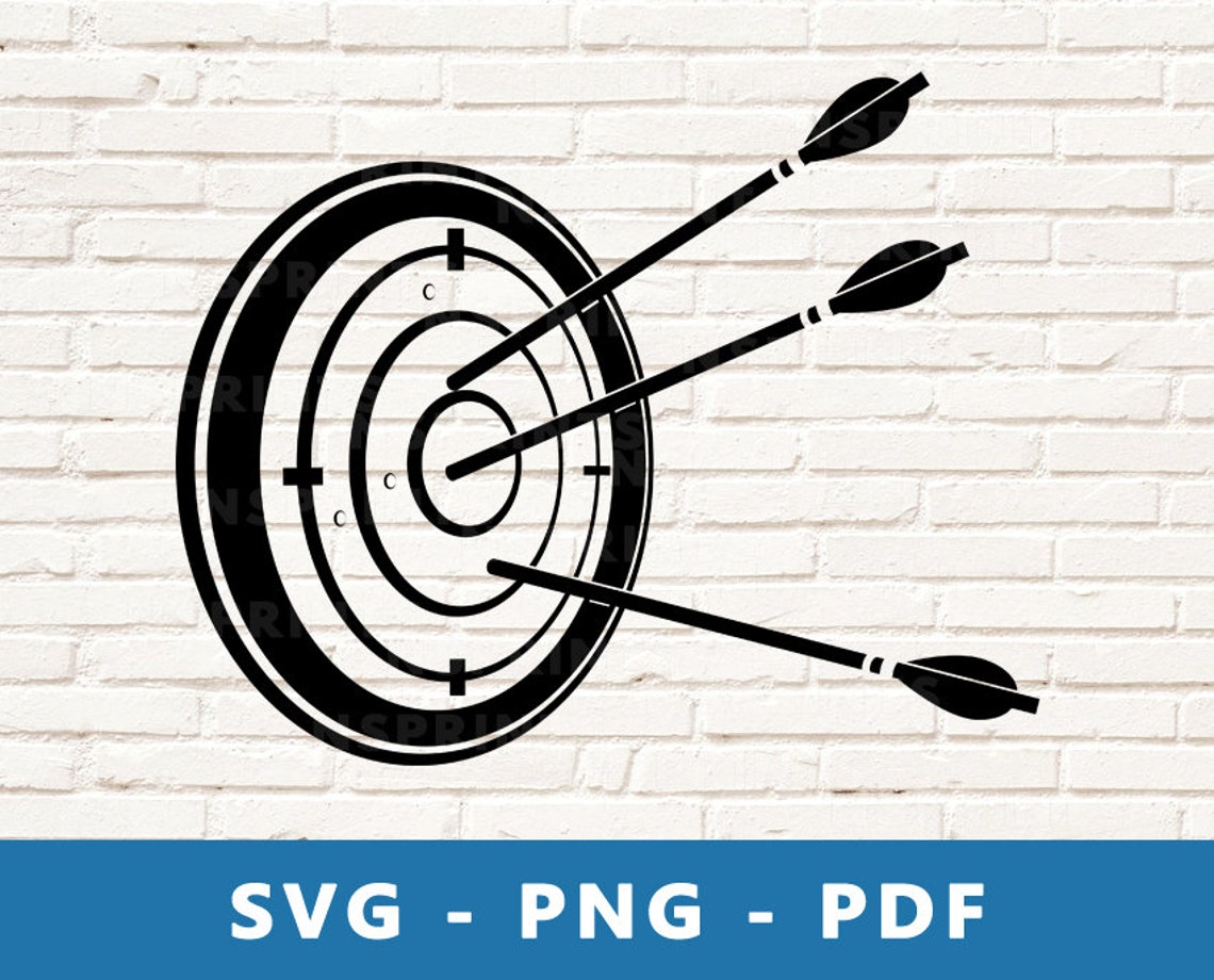 Target and Arrow SVG Target and Arrow PNG Target Clipart - Etsy