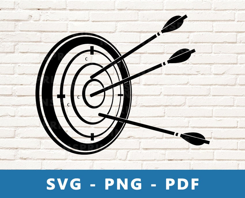 Target and Arrow SVG Target and Arrow PNG Target Clipart - Etsy