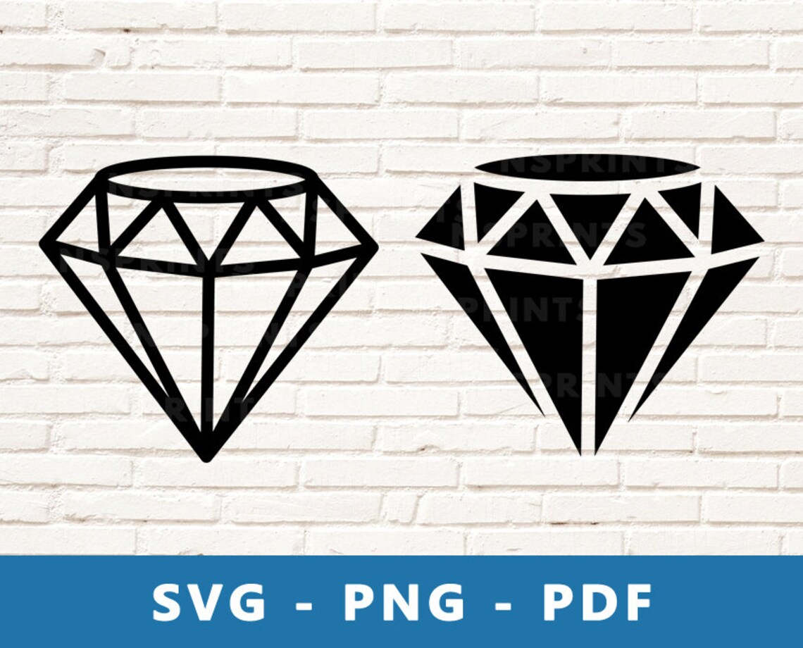 Diamond SVG Diamond PNG Diamond Clipart Diamond Cut File | Etsy