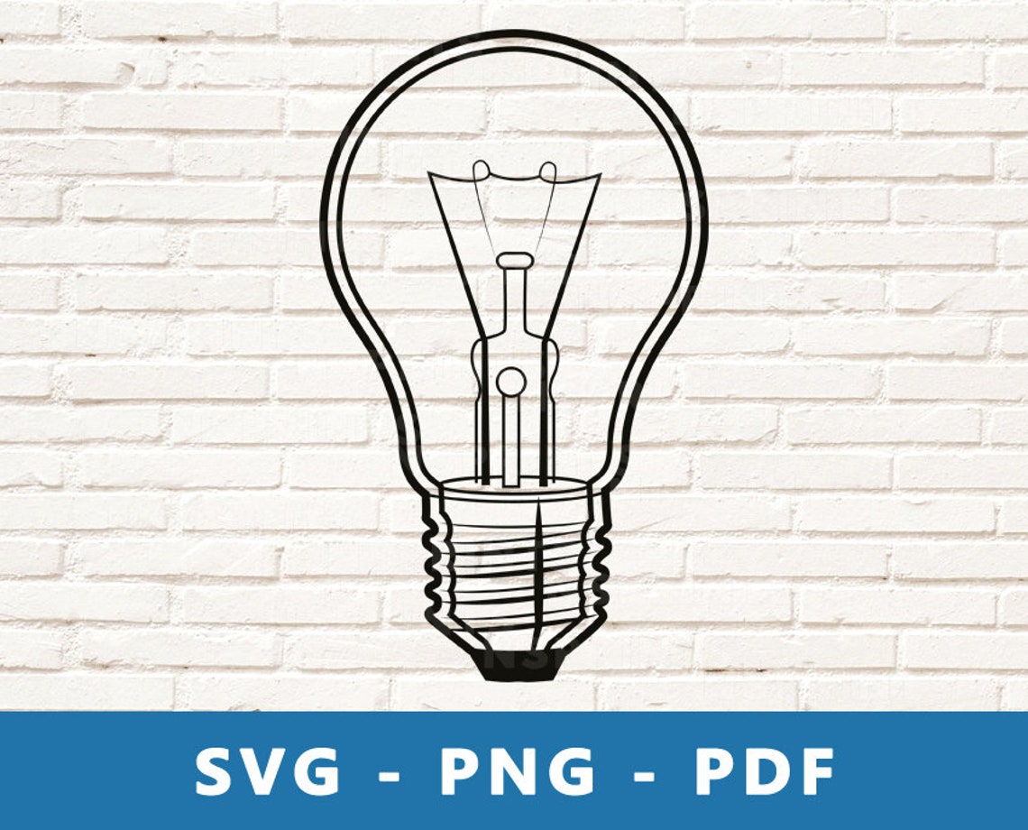 Light Bulb SVG, Light Bulb PNG, Light Bulb Clipart, Light Bulb Cut File ...