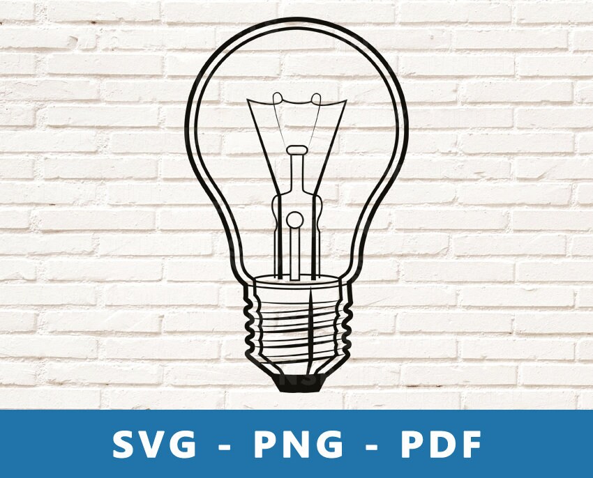 Light Bulb SVG, Light Bulb PNG, Light Bulb Clipart, Light Bulb Cut File ...