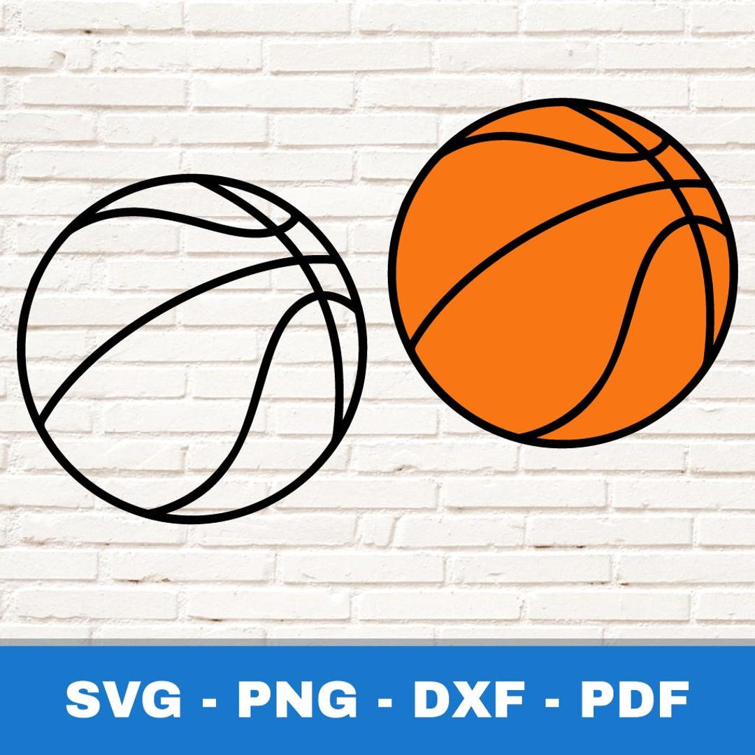 Basketball SVG and PNG Cut Files for Cricut, Sports Ball Clipart for T ...
