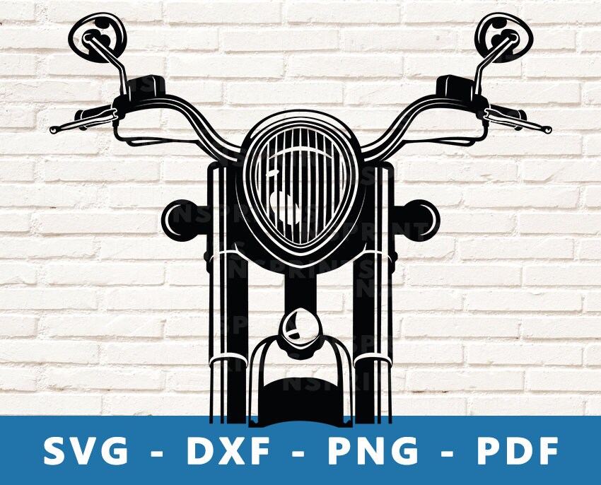 Vintage Motorcycle SVG Motorbike Logo With Blank Banner - Etsy