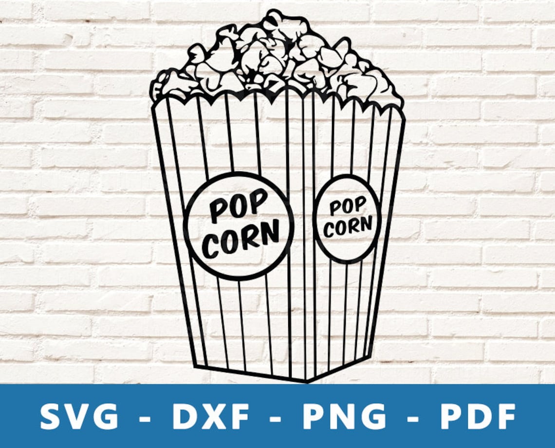 Popcorn SVG, Popcorn PNG, Popcorn Dxf, Popcorn Clipart, Popcorn Cut ...