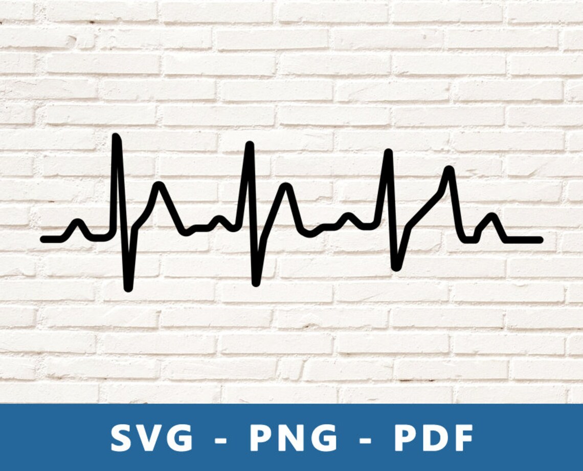 Ekg SVG Heartbeat SVG Lifeline SVG Cricut Silhouette Cut | Etsy