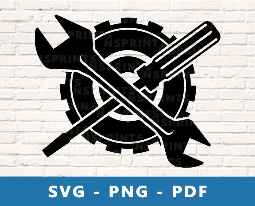 Repair Logo SVG, Repair PNG Vector, Gear Wrench and Screwdriver Svg ...