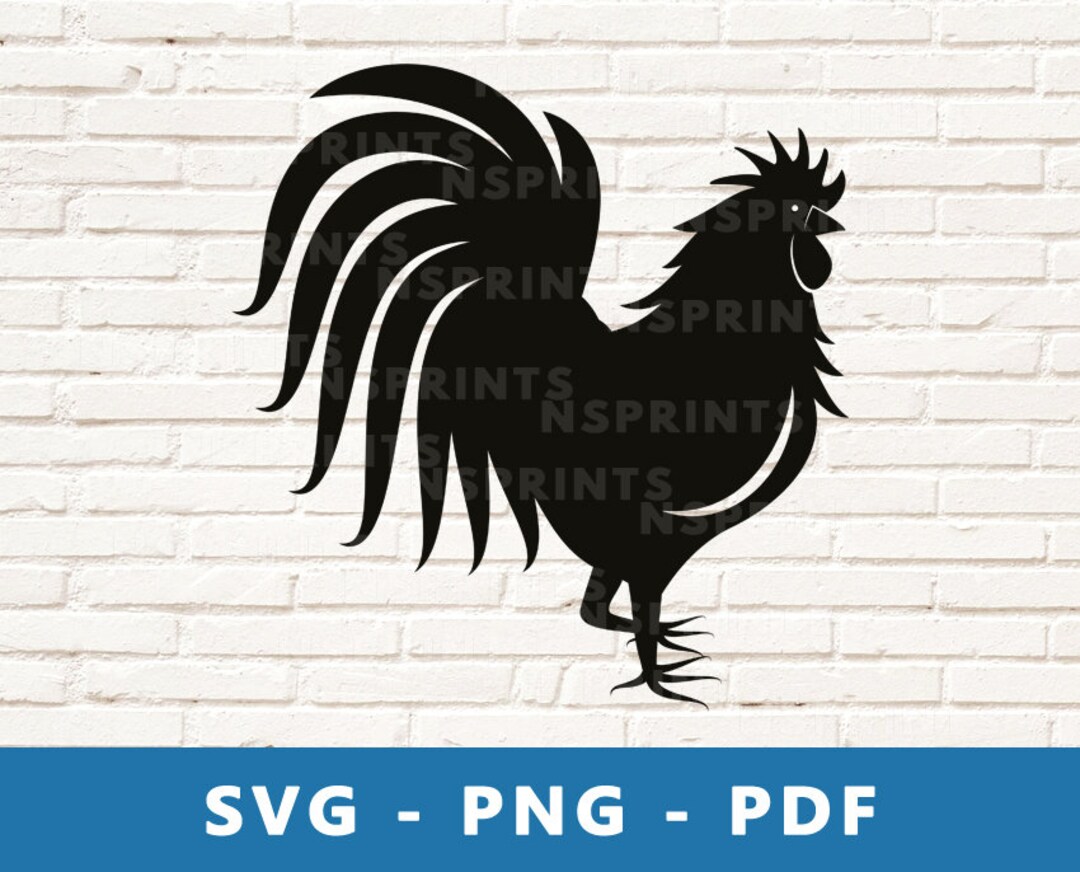 Rooster SVG, Rooster PNG, Rooster Cut File, Rooster Stencil, Rooster ...