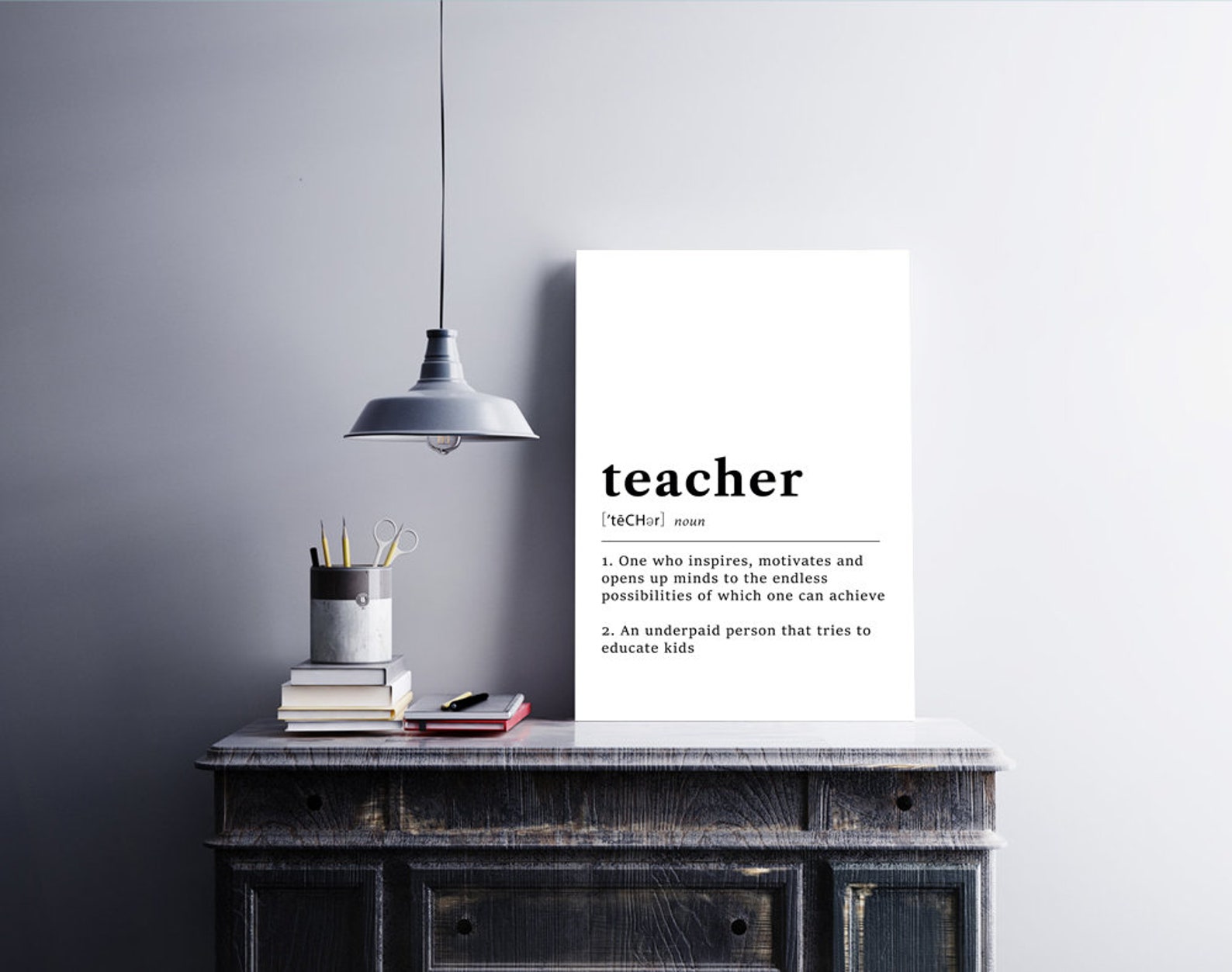 Teacher Funny Dictionary Definition Printable Teachers Funny | Etsy