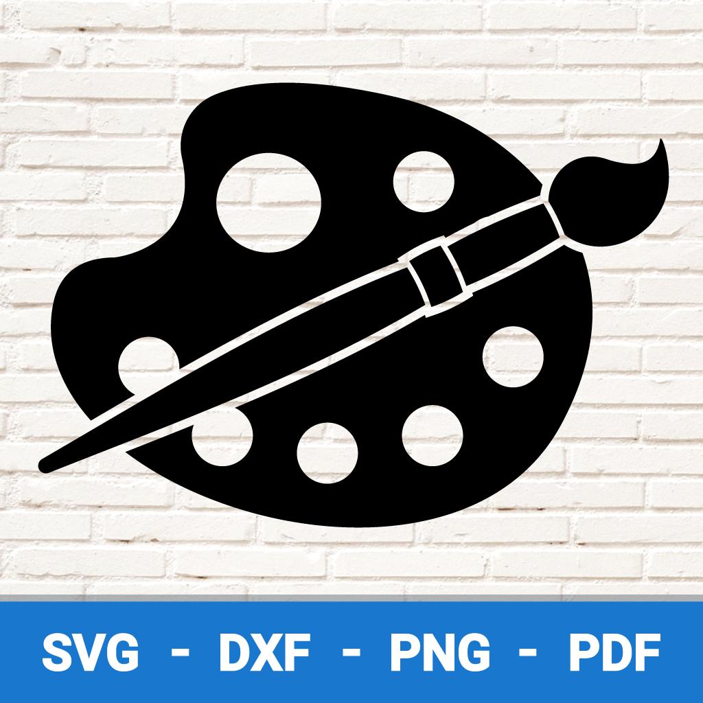 Paint Palette SVG, Artist Palette PNG, Painting Palette and Brush Svg ...