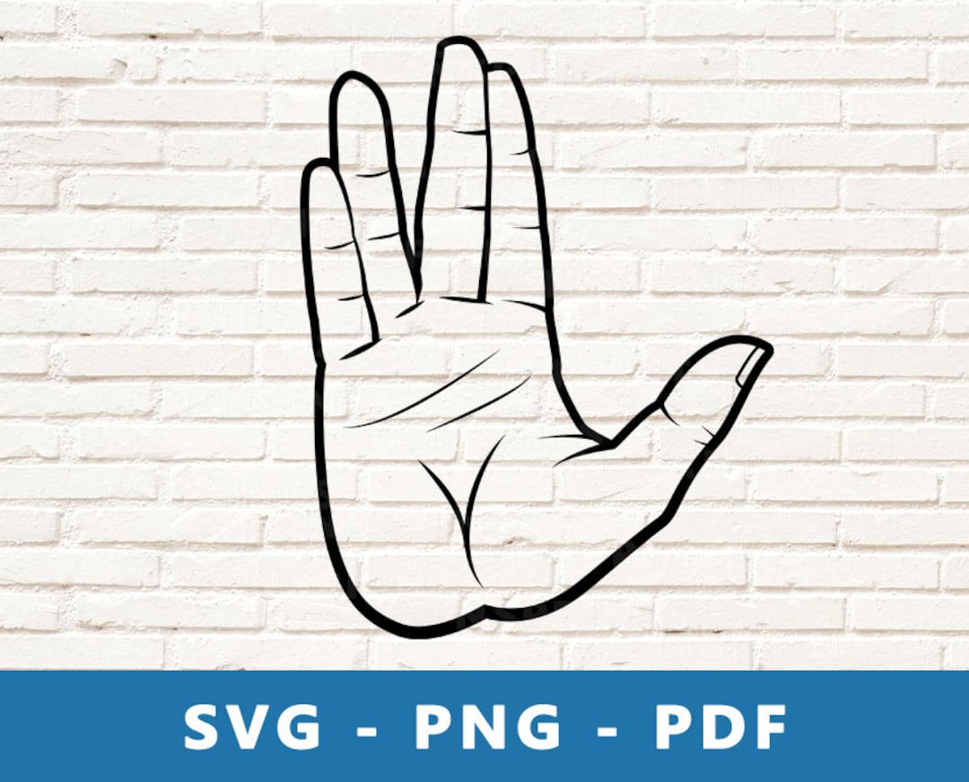 Hand Salute SVG, Salute PNG, Live Long Symbol Clipart, Hand Gesture Cut ...