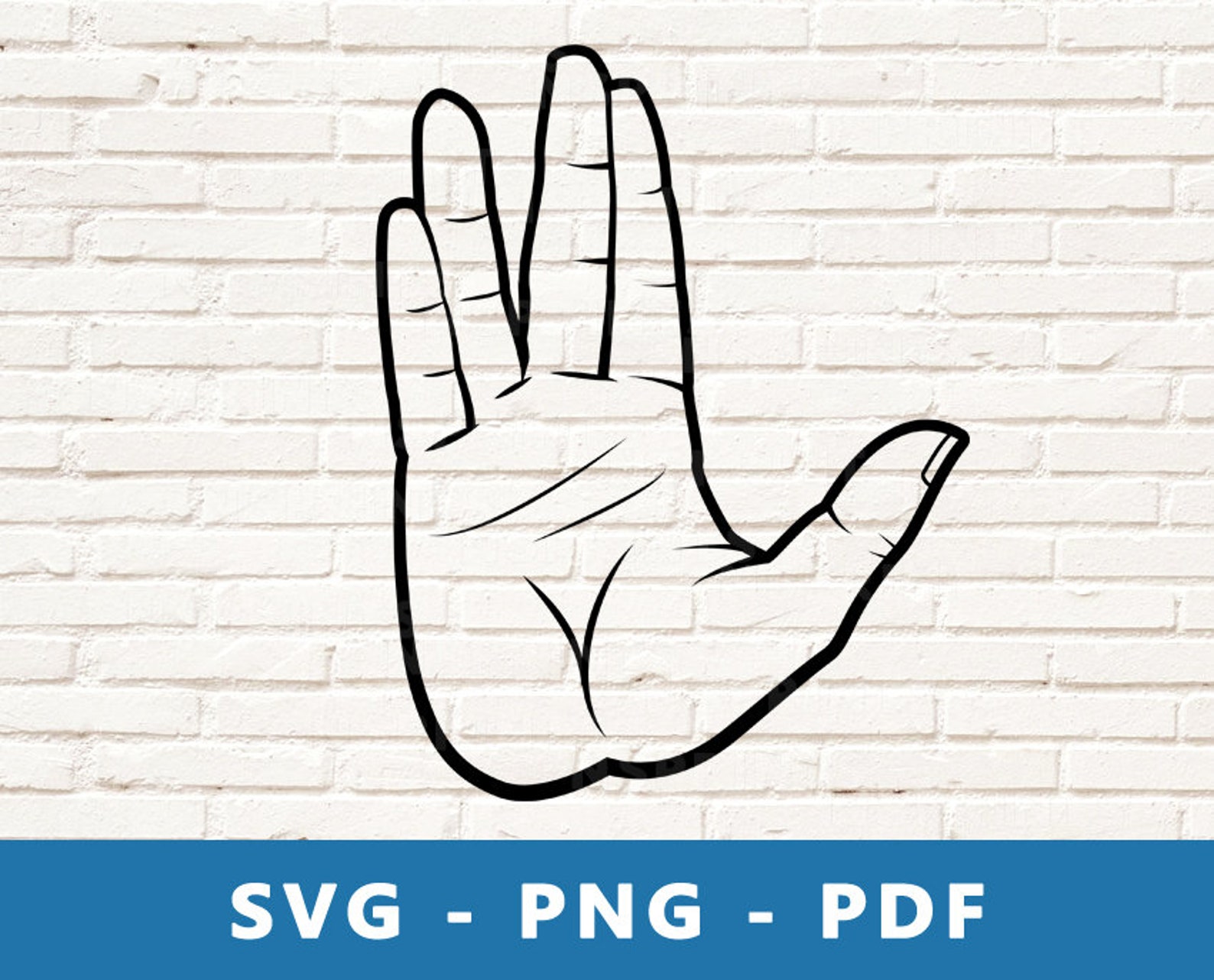 Hand Salute SVG Salute PNG Live Long Symbol Clipart Hand | Etsy
