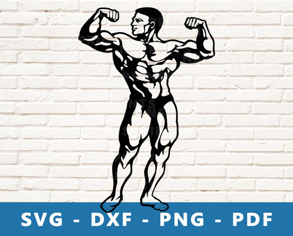 Bodybuilder SVG Bodybuilding Svg Bodybuilder Man PNG Muscle - Etsy Israel