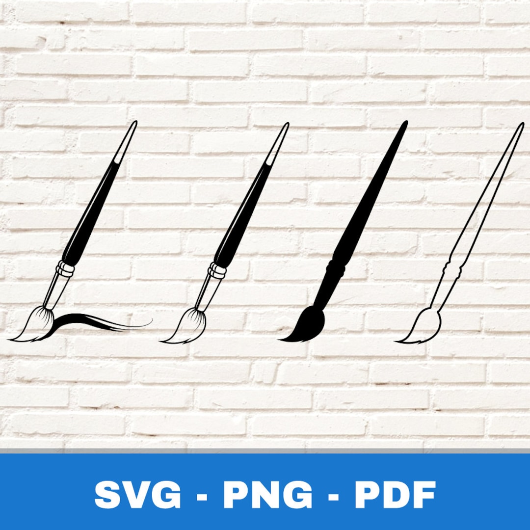 Paintbrush SVG, Paintbrush PNG, Paintbrush Clipart, Paintbrush Stencil ...