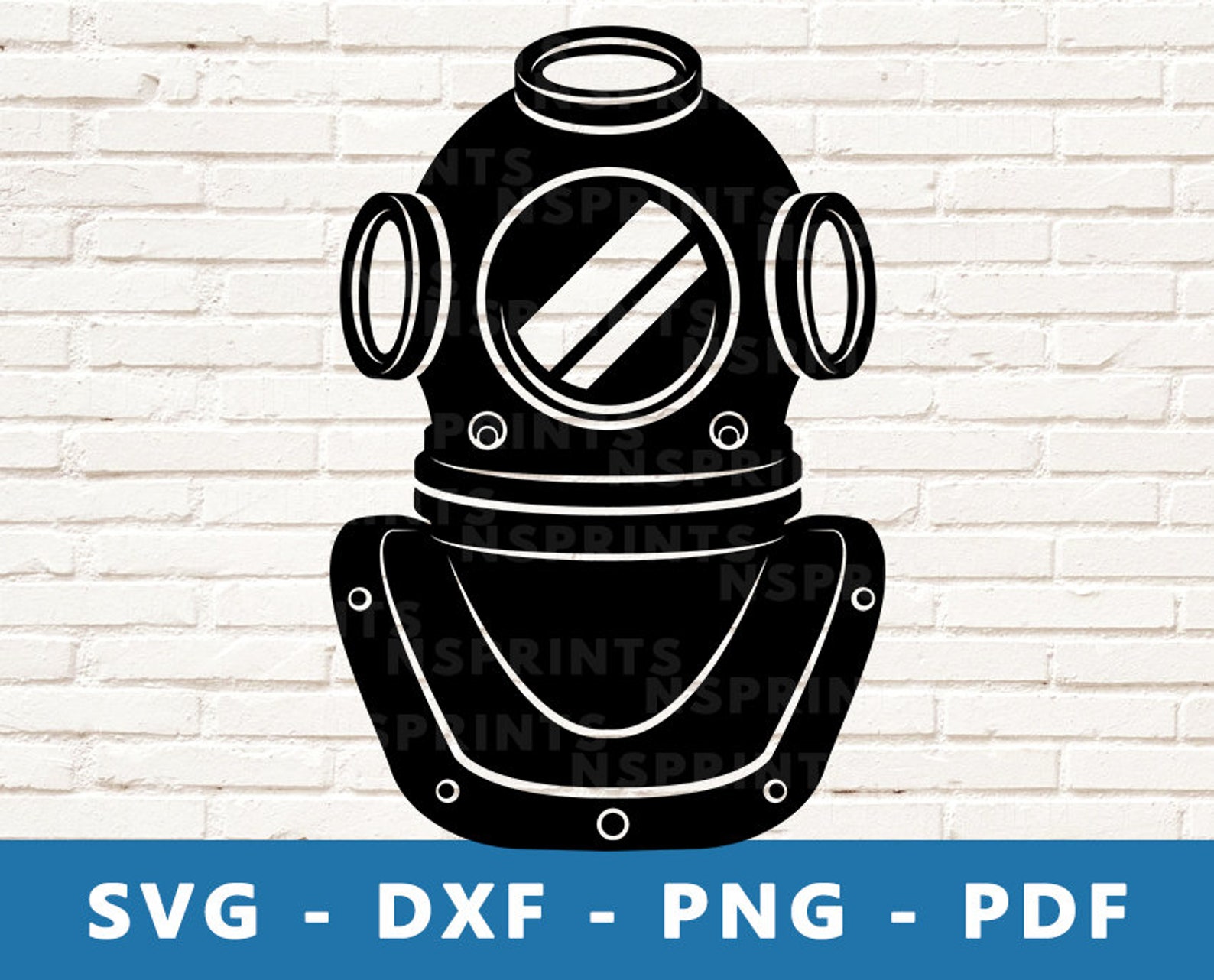 Diver Helmet SVG, Vintage Diver Equipment PNG, Old Diver Helmet Clipart ...