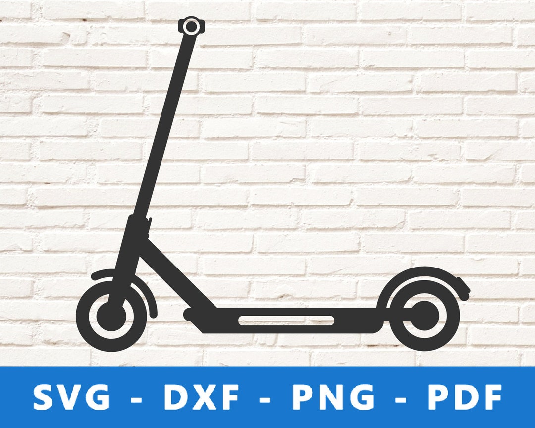 Scooter SVG, Scooter Png, Scooter Cut File, Electric Scooter Vector ...