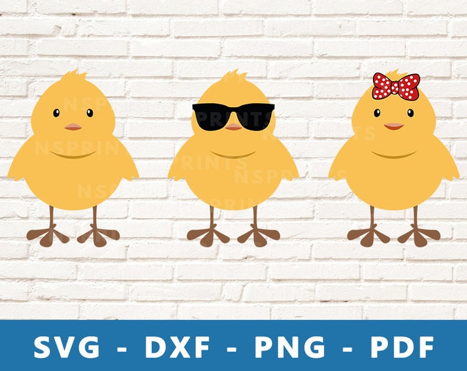 Cute Chick SVG Bundle, Baby Chick Clipart, 15 Chick Cut Files for ...