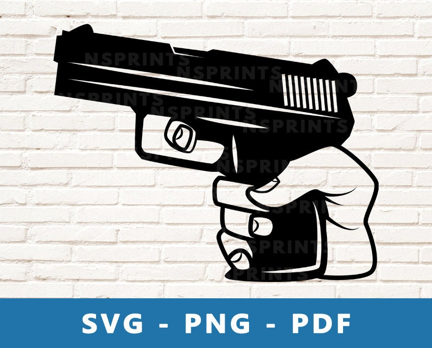 Gun in Hand SVG Gun in Hand PNG Gun Svg Gun Clipart Gun - Etsy