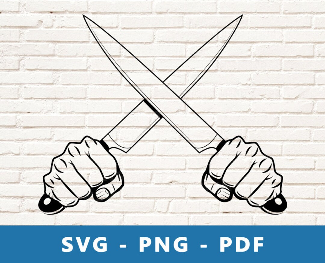 Chef Knives SVG, Chef Logo SVG, Chef Knife PNG, Knives in Hand Clipart ...