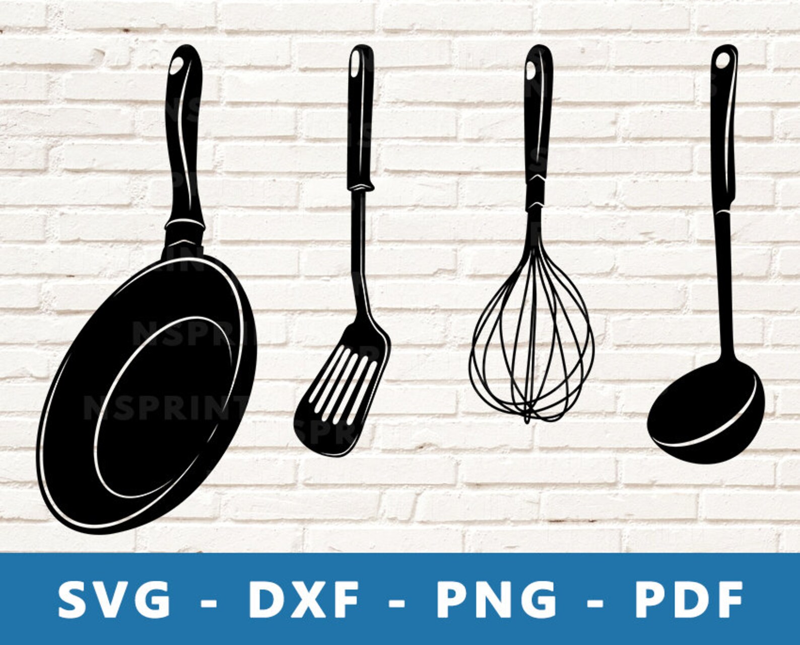 Kitchen Tools SVG Set, Frying Pan Svg, Cooking Utensils PNG, Chef Tools ...