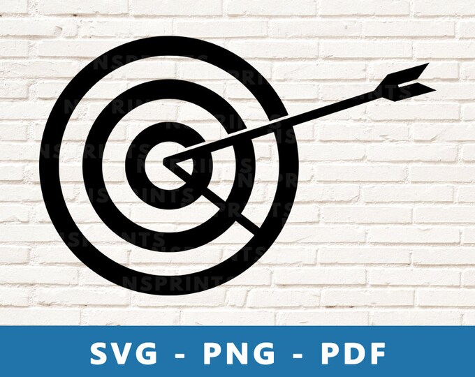 Target Svg, Bullseye Svg. Vector Cut File for Cricut, Silhouette, Pdf ...
