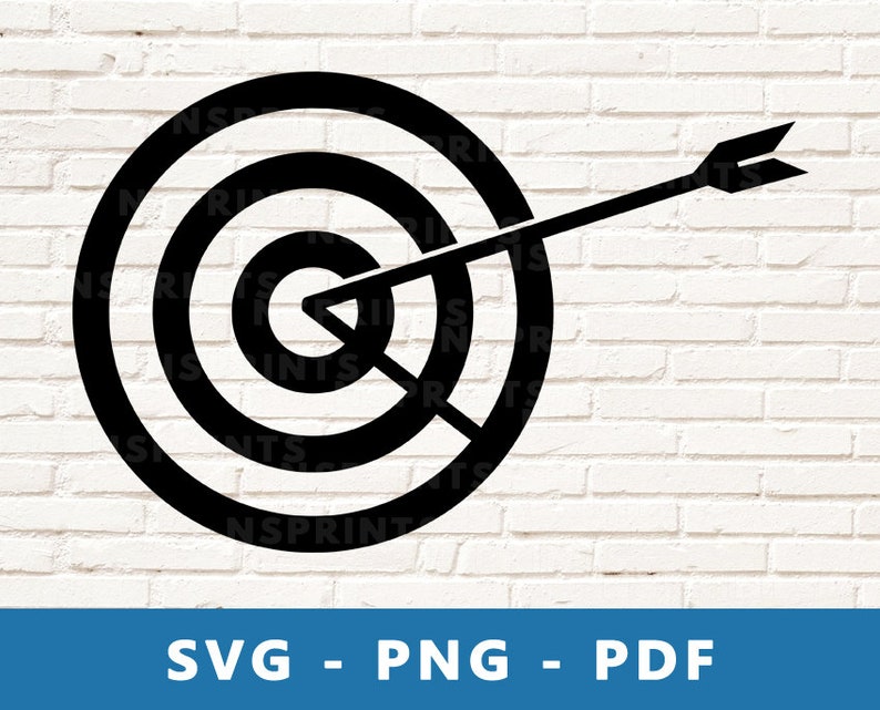 Target SVG Target PNG Target Clipart Target and Arrow Cut - Etsy