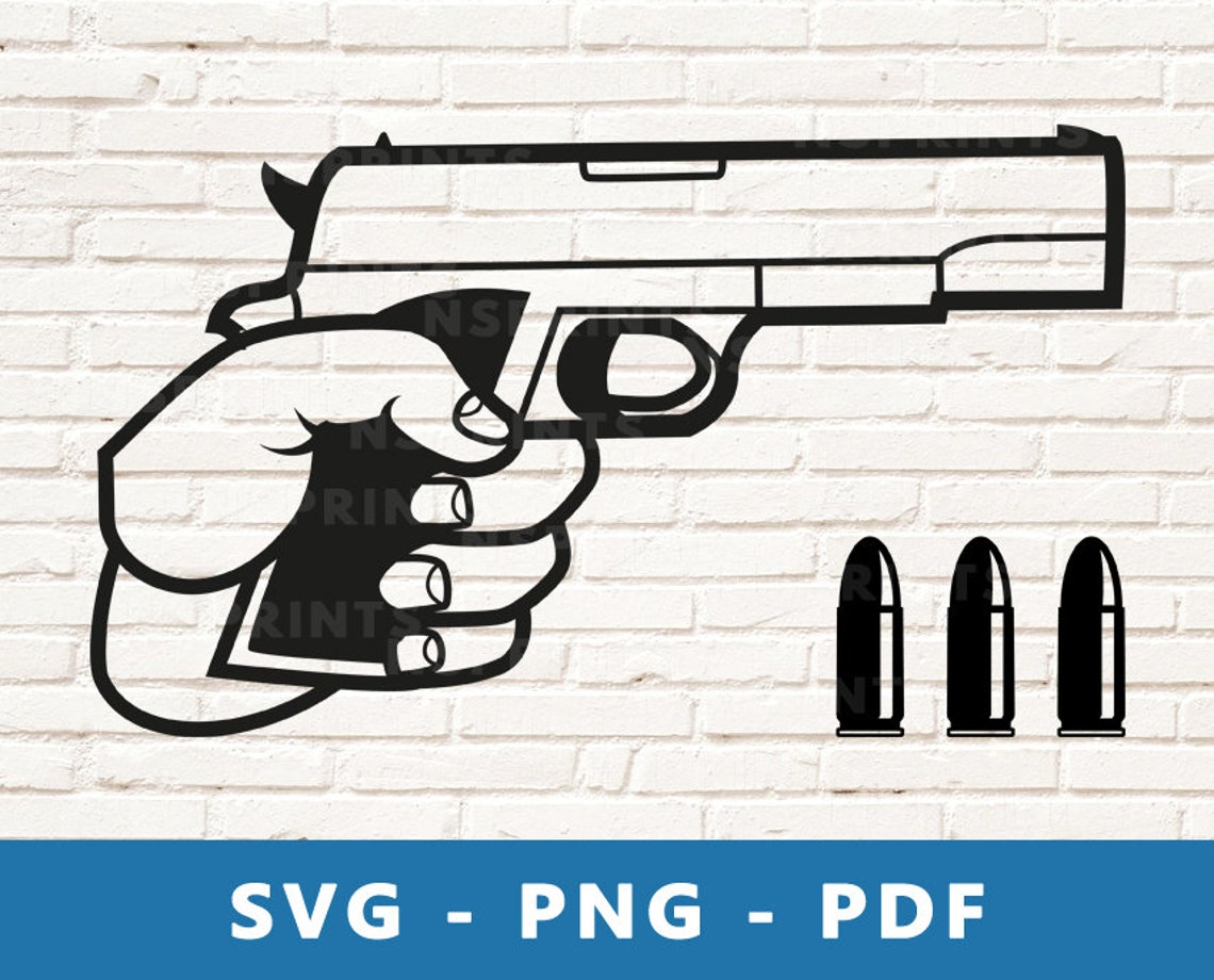 Gun and Ammo SVG Gun PNG Gun Svg Gun Clipart Gun Cut File - Etsy