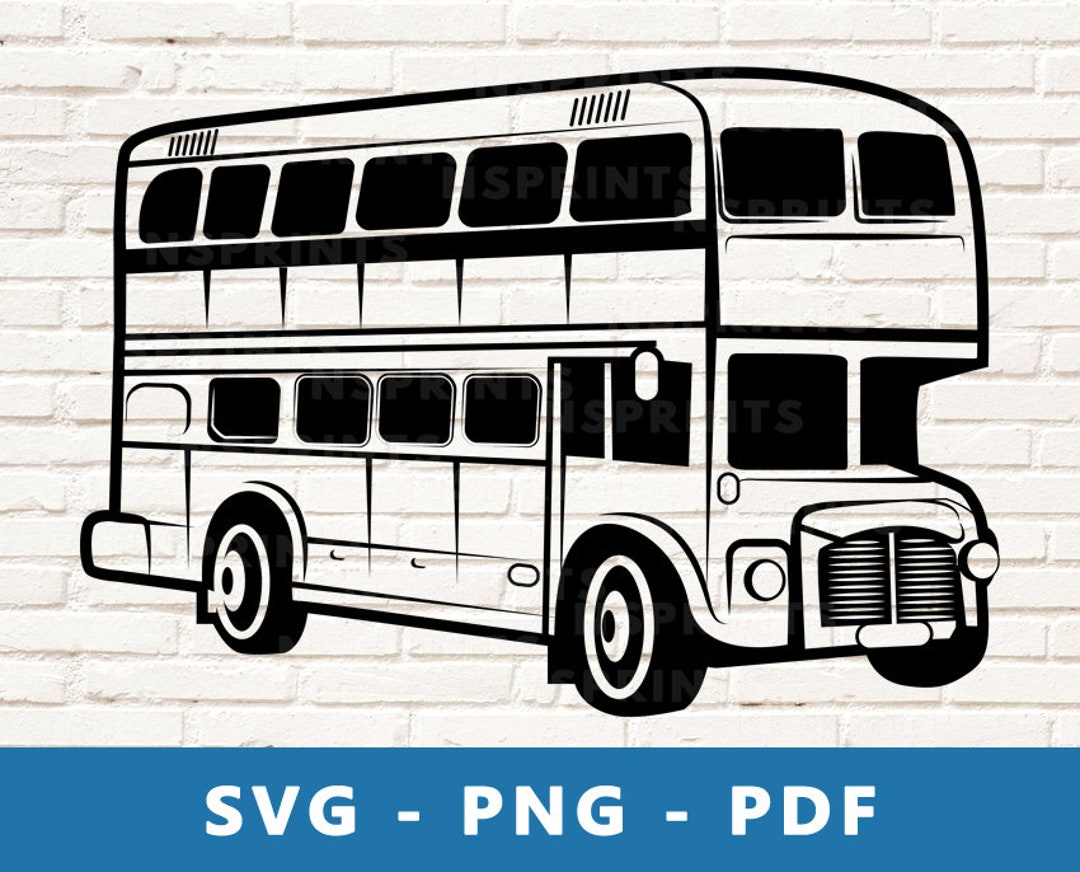 Double Decker Bus SVG, Double Decker Bus PNG, London Bus Clipart ...