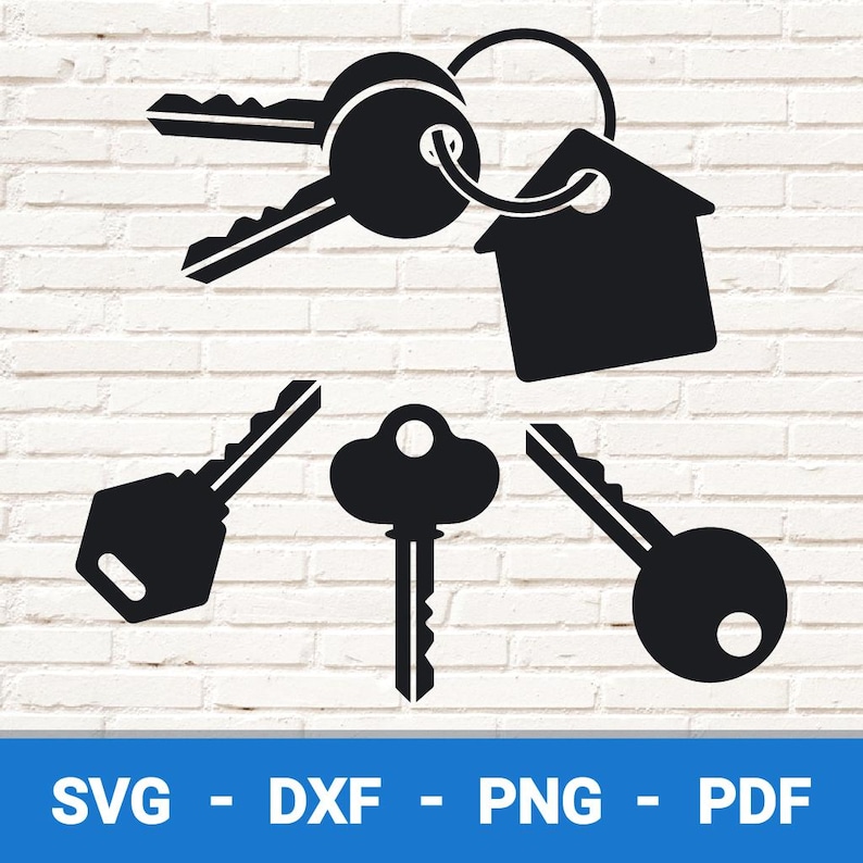 House Key SVG, Keys Svg, Door Keys Svg, Key PNG, Keys With Keychain ...