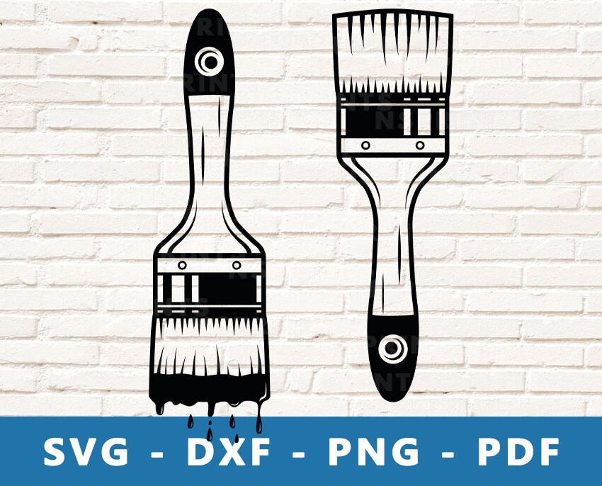 Paintbrush SVG Paint Brush Svg Paint Dripping Brush Vector | Etsy