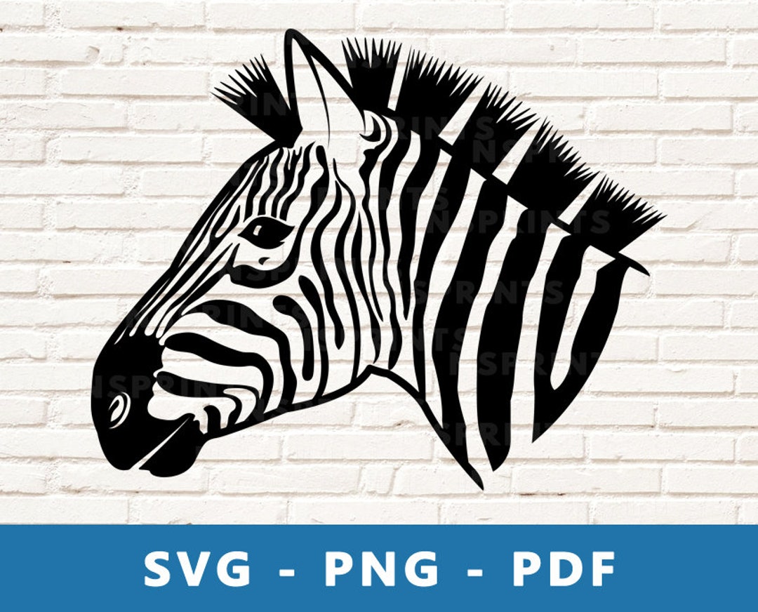 Zebra SVG, Zebra PNG, Zebra Head Clipart, Zebra Cut File, Zebra Stencil ...