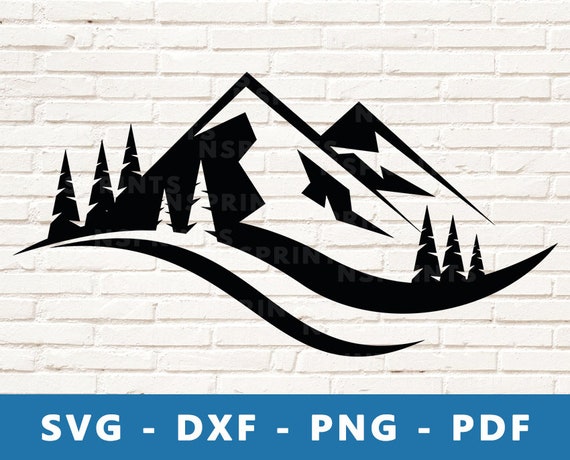 Mountain SVG Landscape PNG Trekking Clipart Nature Vector | Etsy