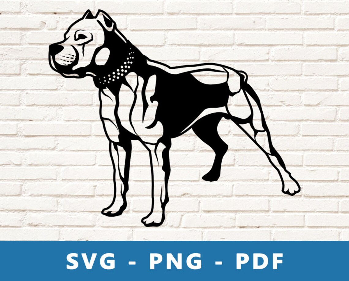 Pitbull SVG Dog SVG Pitbull Pitbull Cut File Pitbull - Etsy
