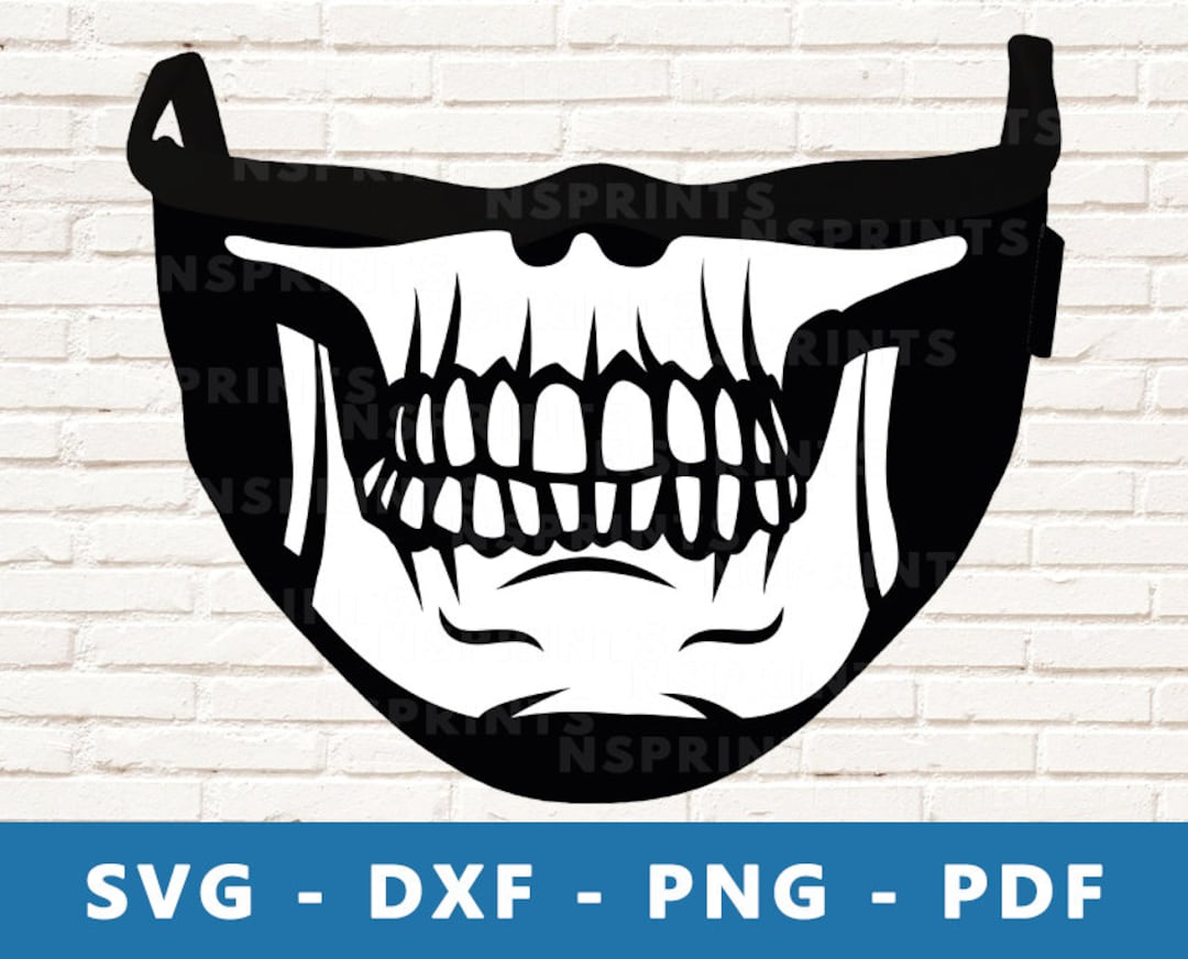 Skull Mask SVG, Skull Mask PNG, Skeleton Clipart, Skull Vector for Face ...