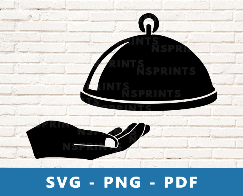 Restaurant Cloche SVG Serving Tray PNG Food Serving Clipart | Etsy