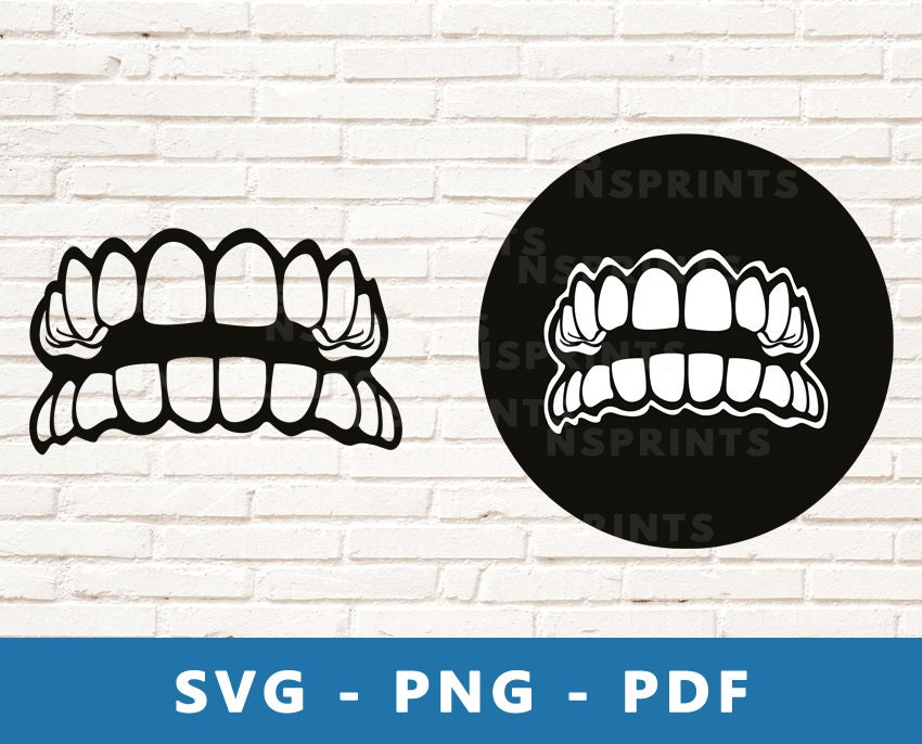 Teeth SVG, Teeth PNG, Teeth Cut File, Mouth Teeth Stencil, Teeth Vector ...