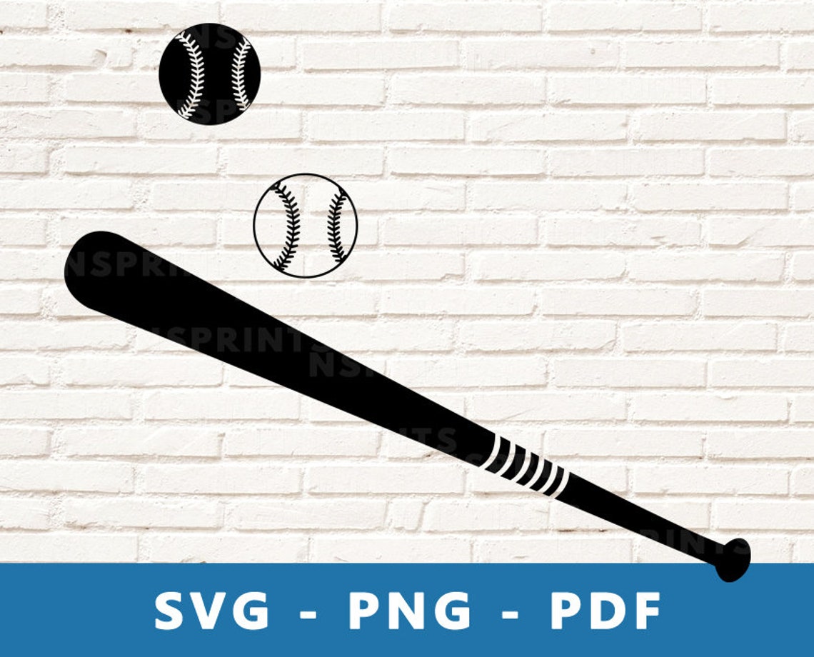 Baseball Bat and Balls SVG Baseball Bat PNG Basebal Ball - Etsy